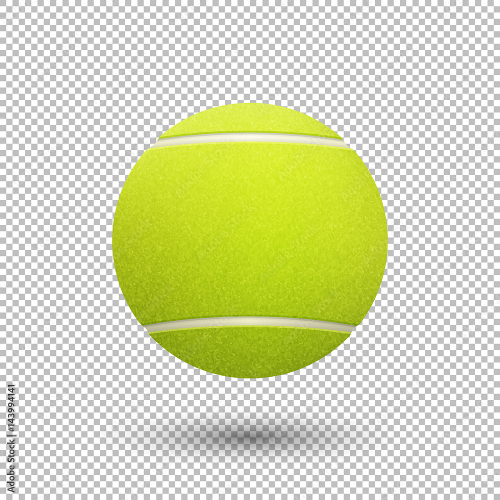 Vector realistic flying tennis ball closeup isolated on transparent ...