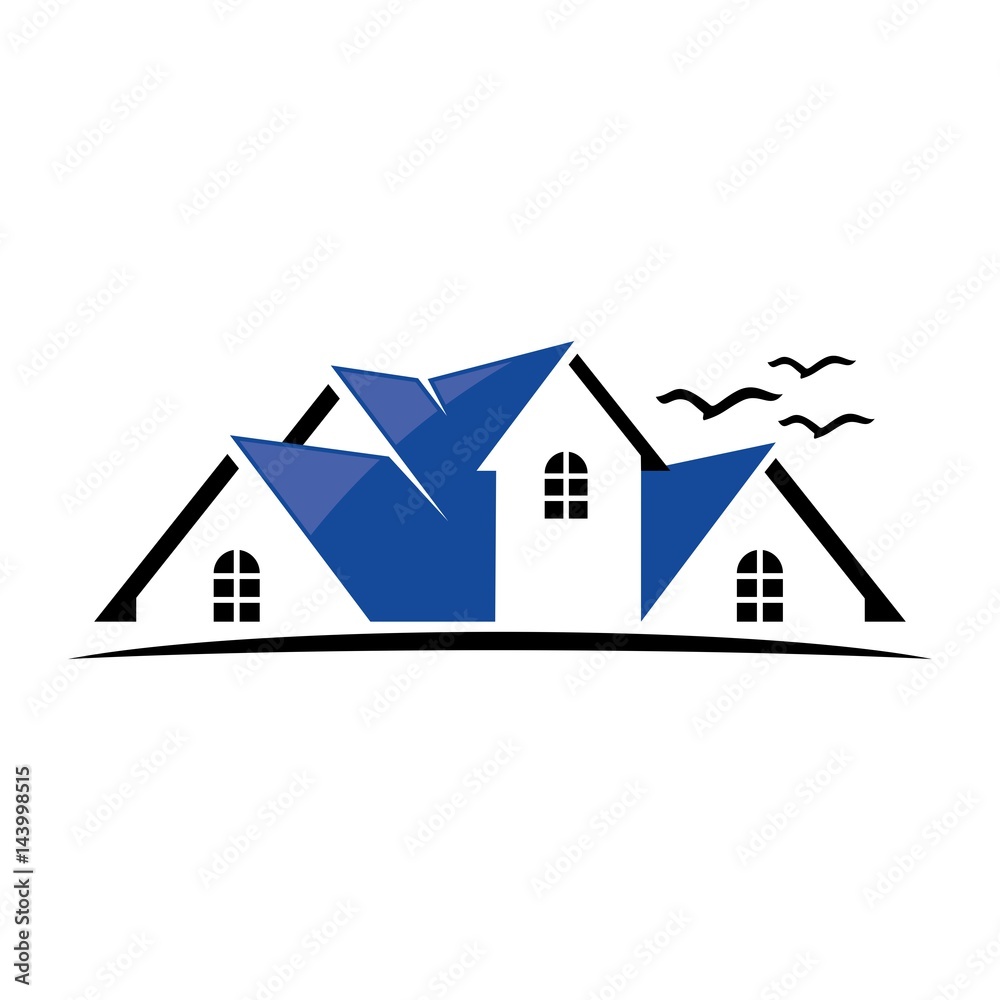 roof logo vector. template icon. home logo. Stock Vector | Adobe Stock