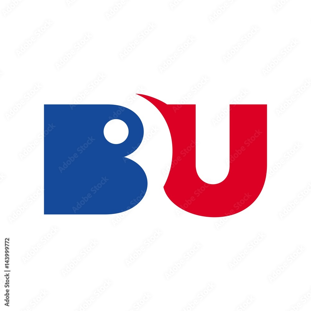 letter b and u logo vector. Stock Vector | Adobe Stock