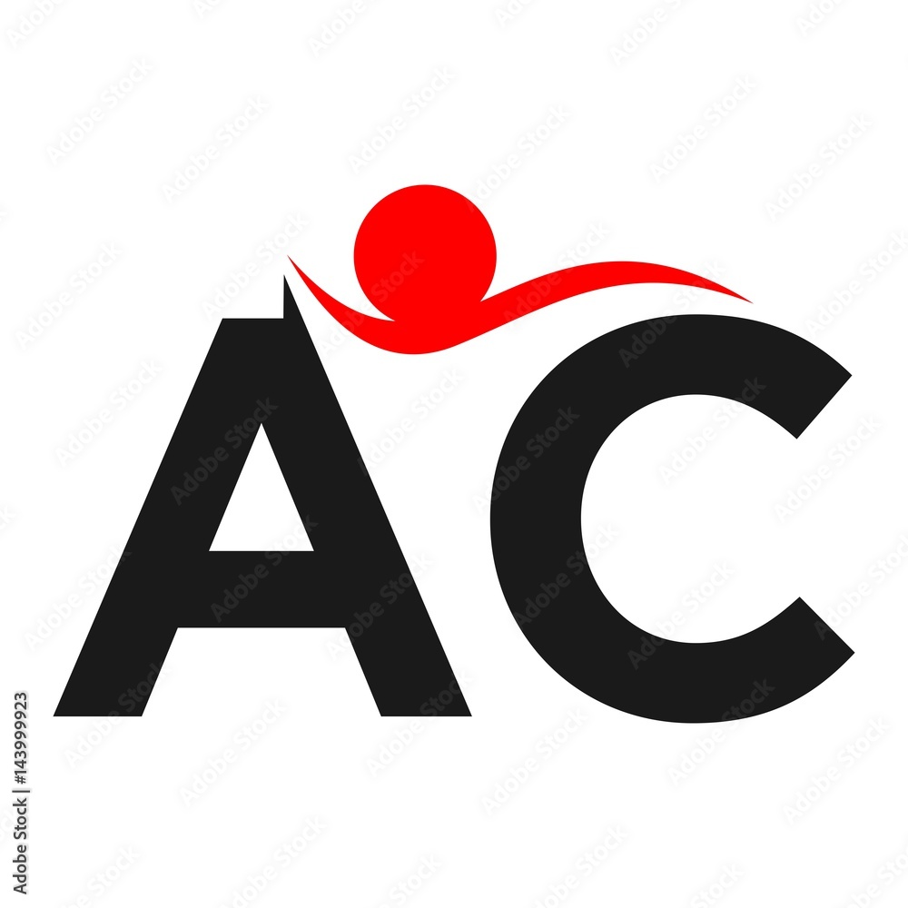 letter a and c logo vector. swoosh people. Stock Vector | Adobe Stock