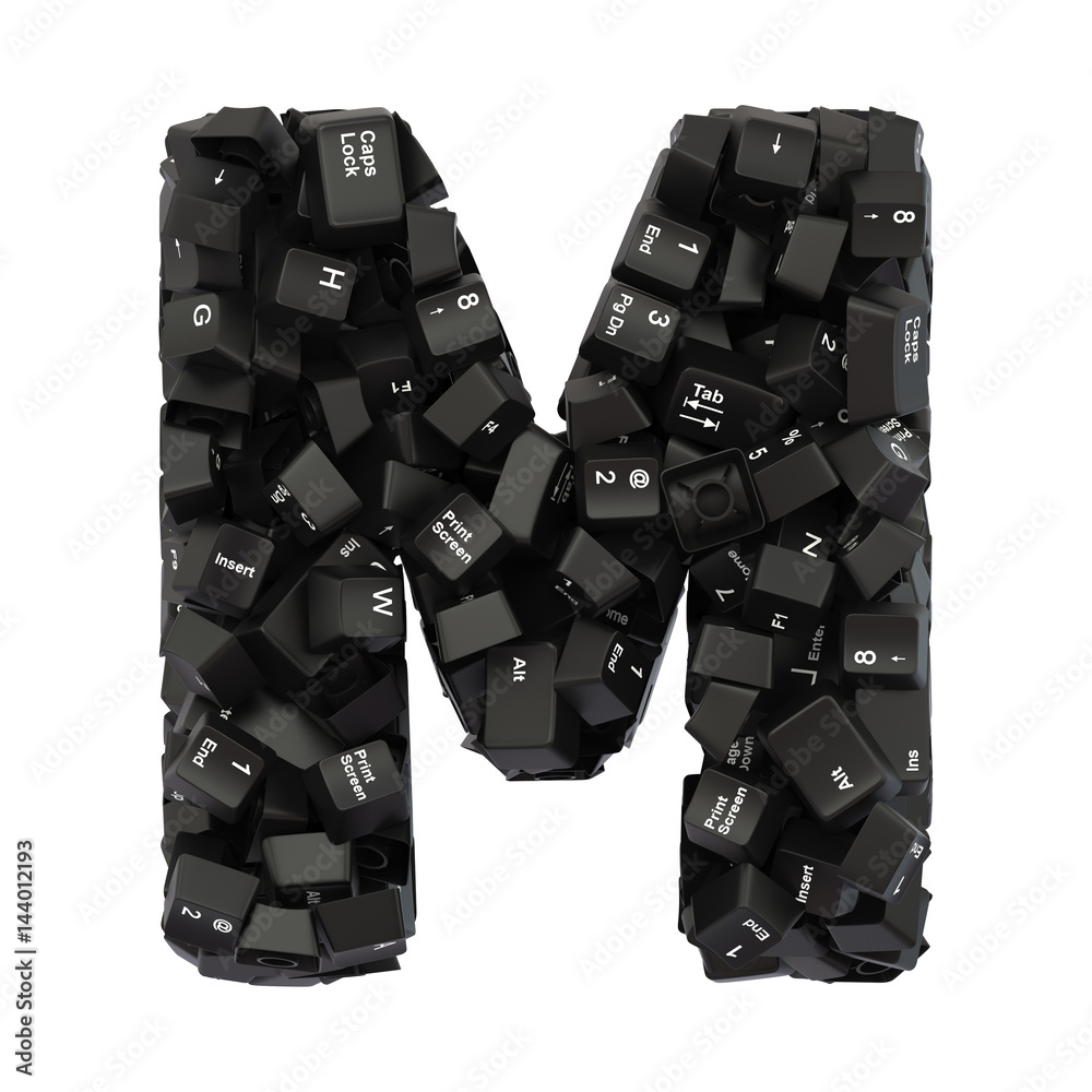 Black PC keyboard button font. Stock Illustration | Adobe Stock