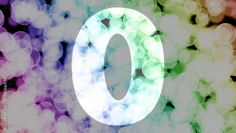 Zero to one year birthday fade in/out animation with color gradient ...