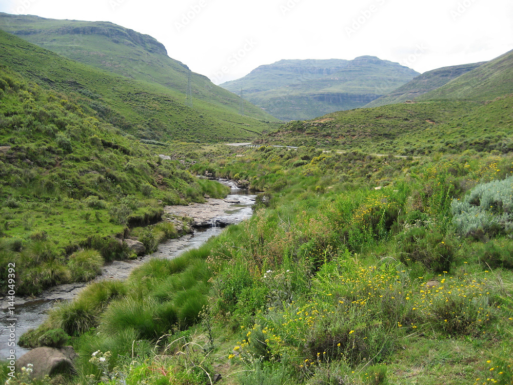Beautiful landscape and scenery in Lesotho, Southern Africa Stock Photo ...