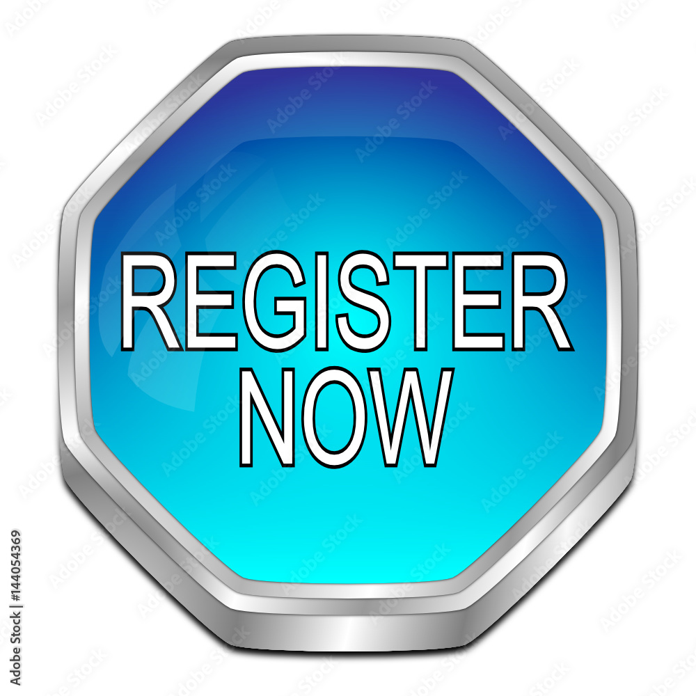 Register now Button - 3D illustration Stock Vector | Adobe Stock