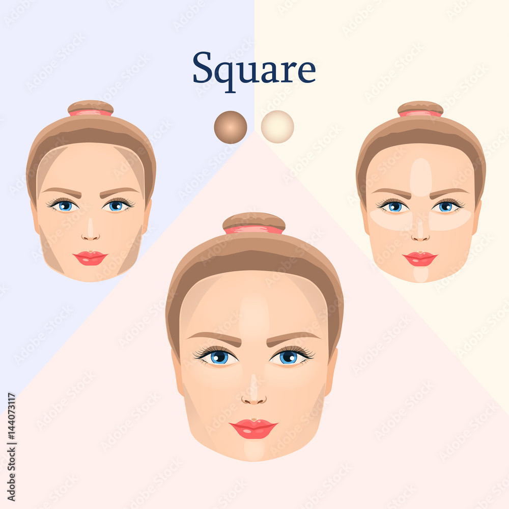 Correction for square face vector de Stock | Adobe Stock