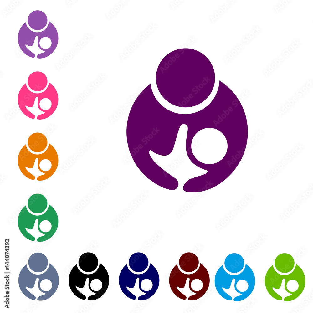 icon circle breastfeeding Stock Vector | Adobe Stock