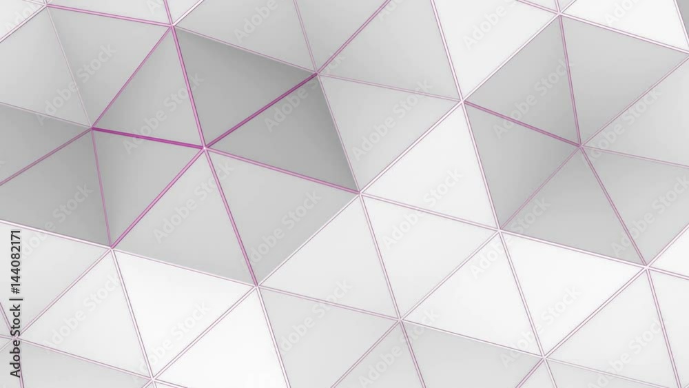 Low Poly Abstract Loop 1D: clean, modern, 3D soft moving triangles ...