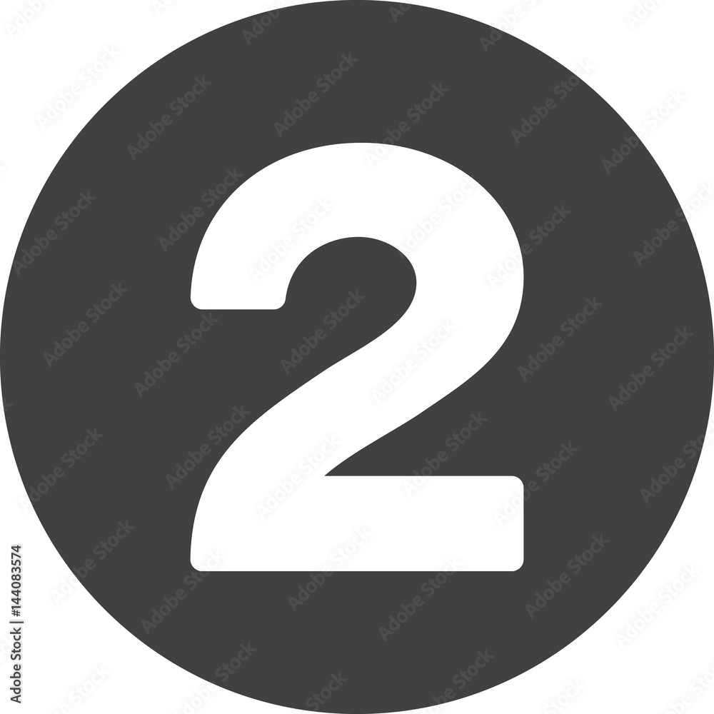 Number flat icon, circular sign vector de Stock | Adobe Stock