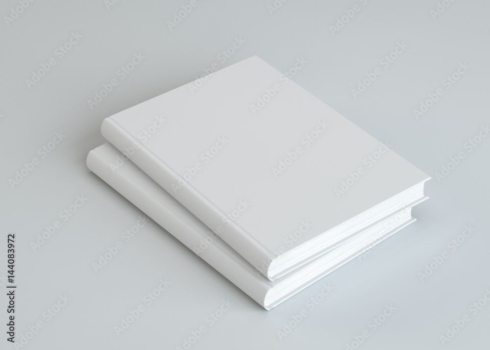 Two empty white books Stock Illustration | Adobe Stock