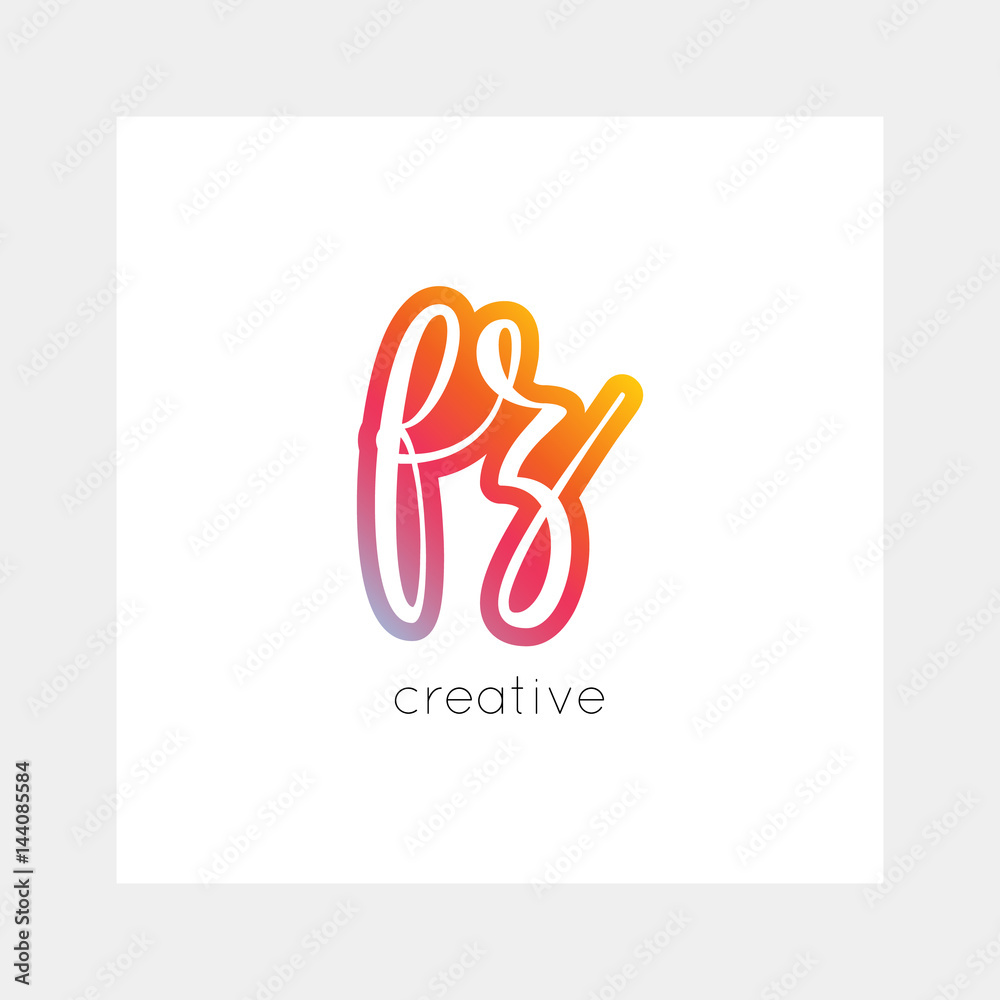 FZ logo, vector. Useful as branding, app icon, alphabet combination ...