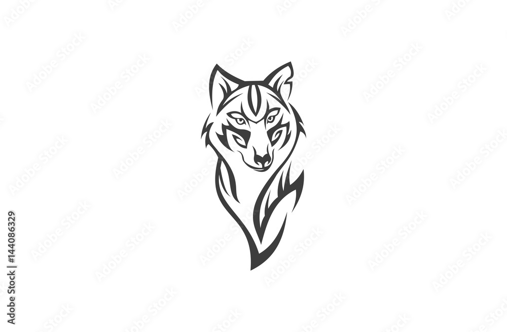 Alpha Wolf Symbol Tattoo