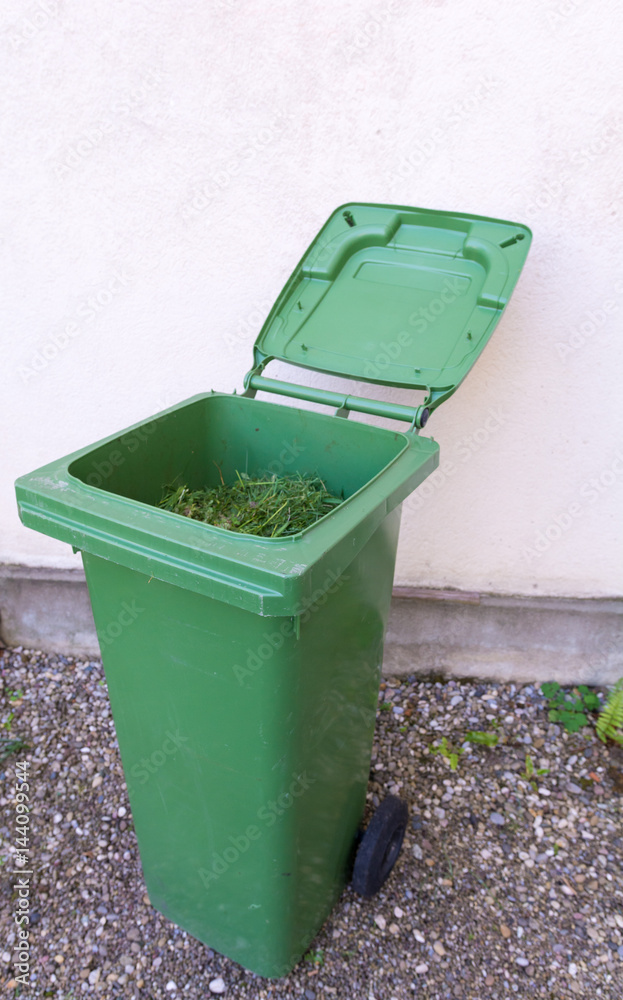 Grüner Abfall - Müllcontainer Stock-Foto | Adobe Stock