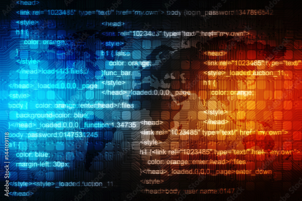 Programming code abstract technology background of software developer ...