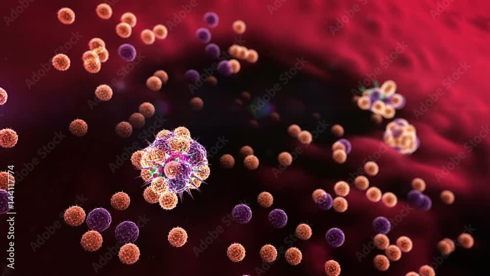 lymphocytes against coronavirus, group of Lymphocytes, macrophage and ...