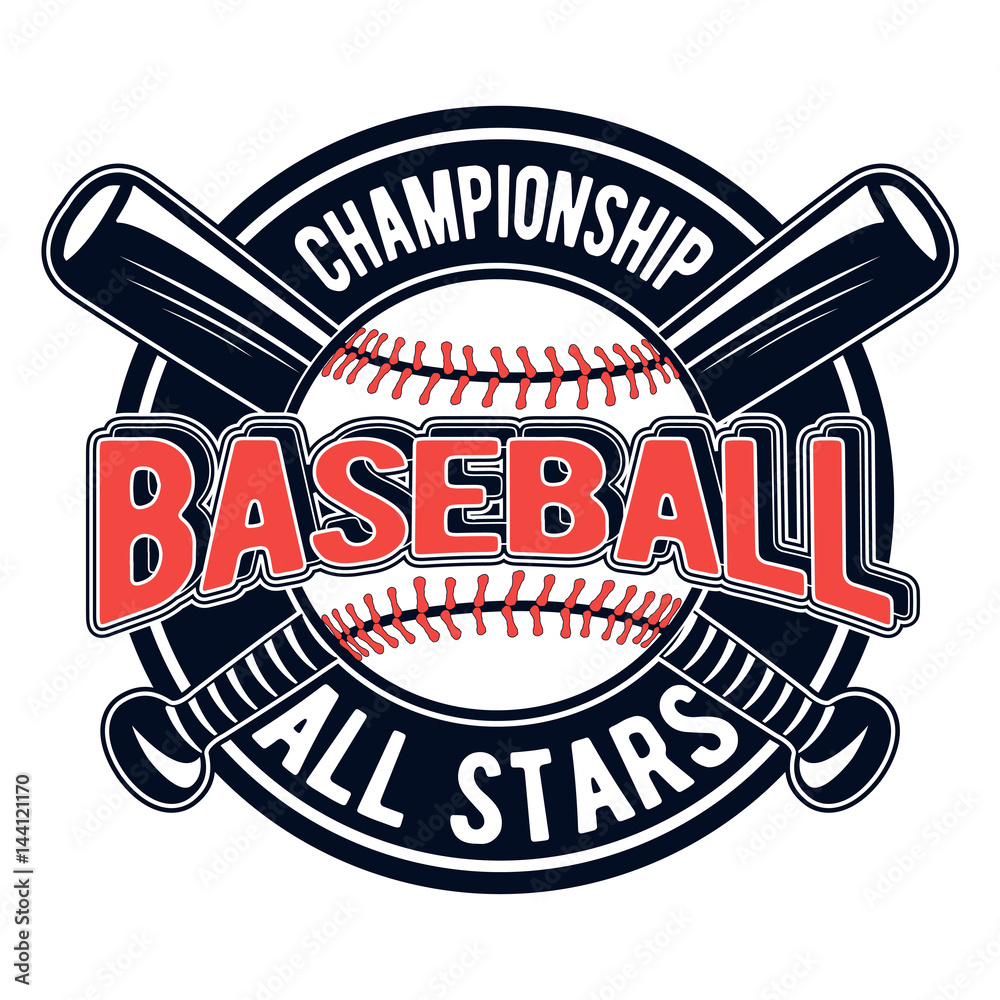 Vector illustration of a baseball logo for your design, print or web on ...