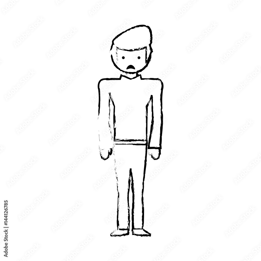 Sad Person Face Drawing