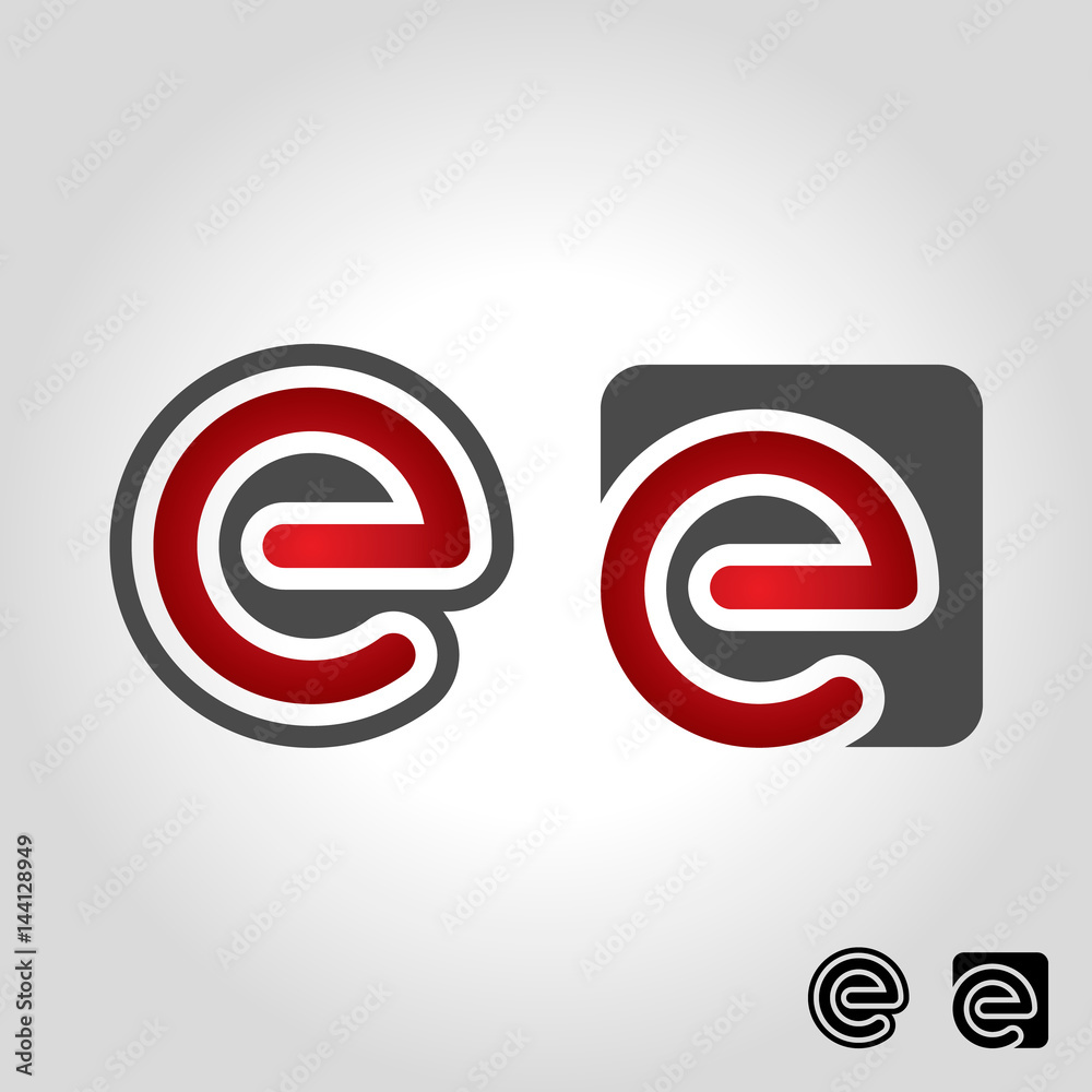 letter e logo, icon and symbol vector illustration Stock Vector | Adobe ...