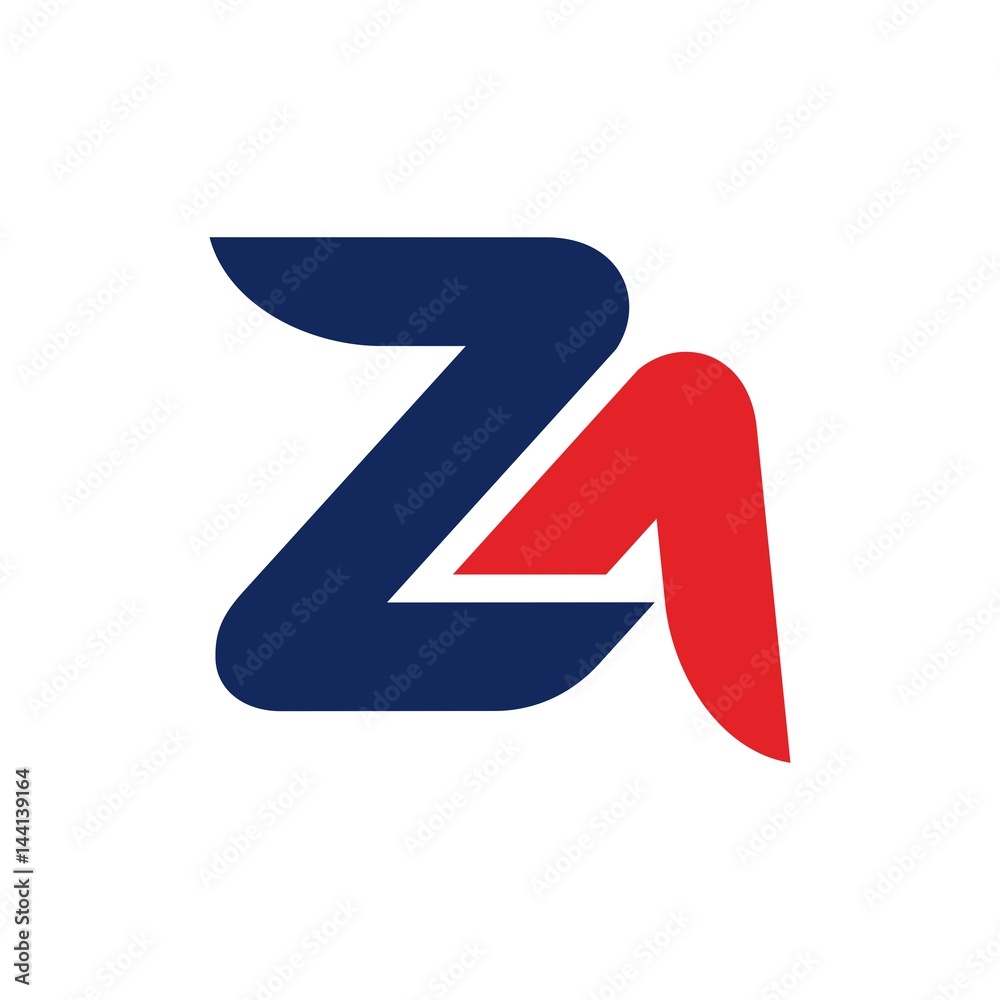 letter Z and A logo vector. Stock Vector | Adobe Stock