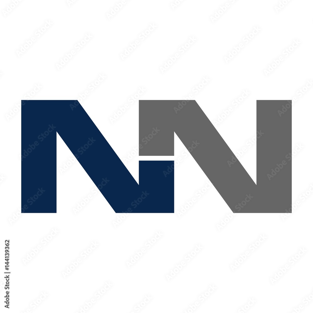 letter n logo vector. double letter N. Stock Vector | Adobe Stock