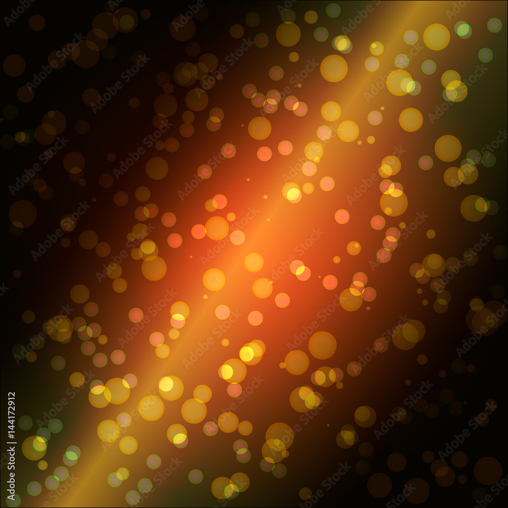 vector bokeh orange lights, night background design Stock-Vektorgrafik ...