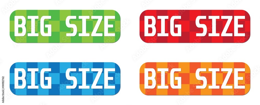 BIG SIZE text, on rectangle, zig zag pattern stamp sign. Stock Photo ...