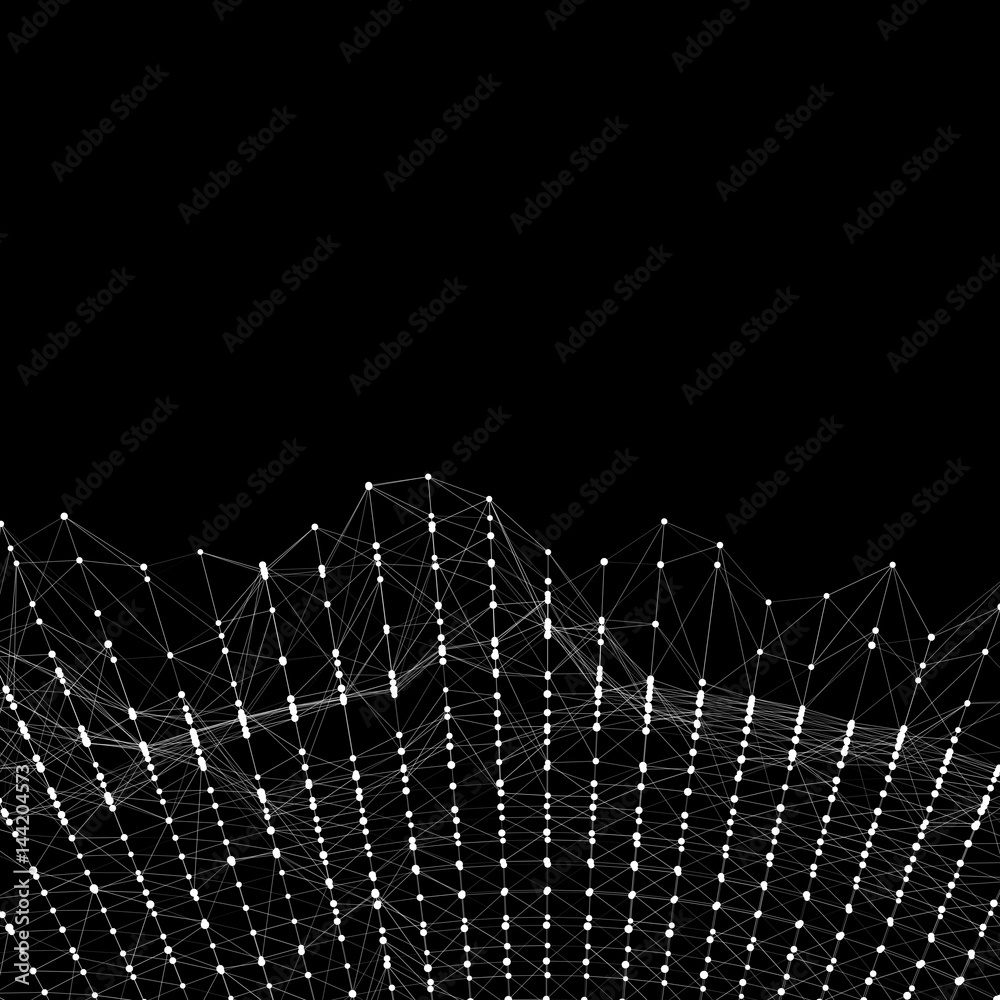 Vector abstract sphere of particles, points array. Futuristic vector illustration. Technology ...