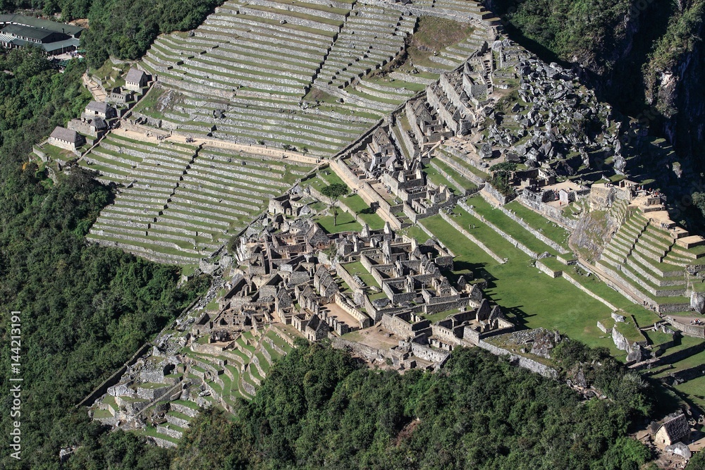 The summit of Huayna Picchu, also known as Wayna Picchu, gives trekkers ...