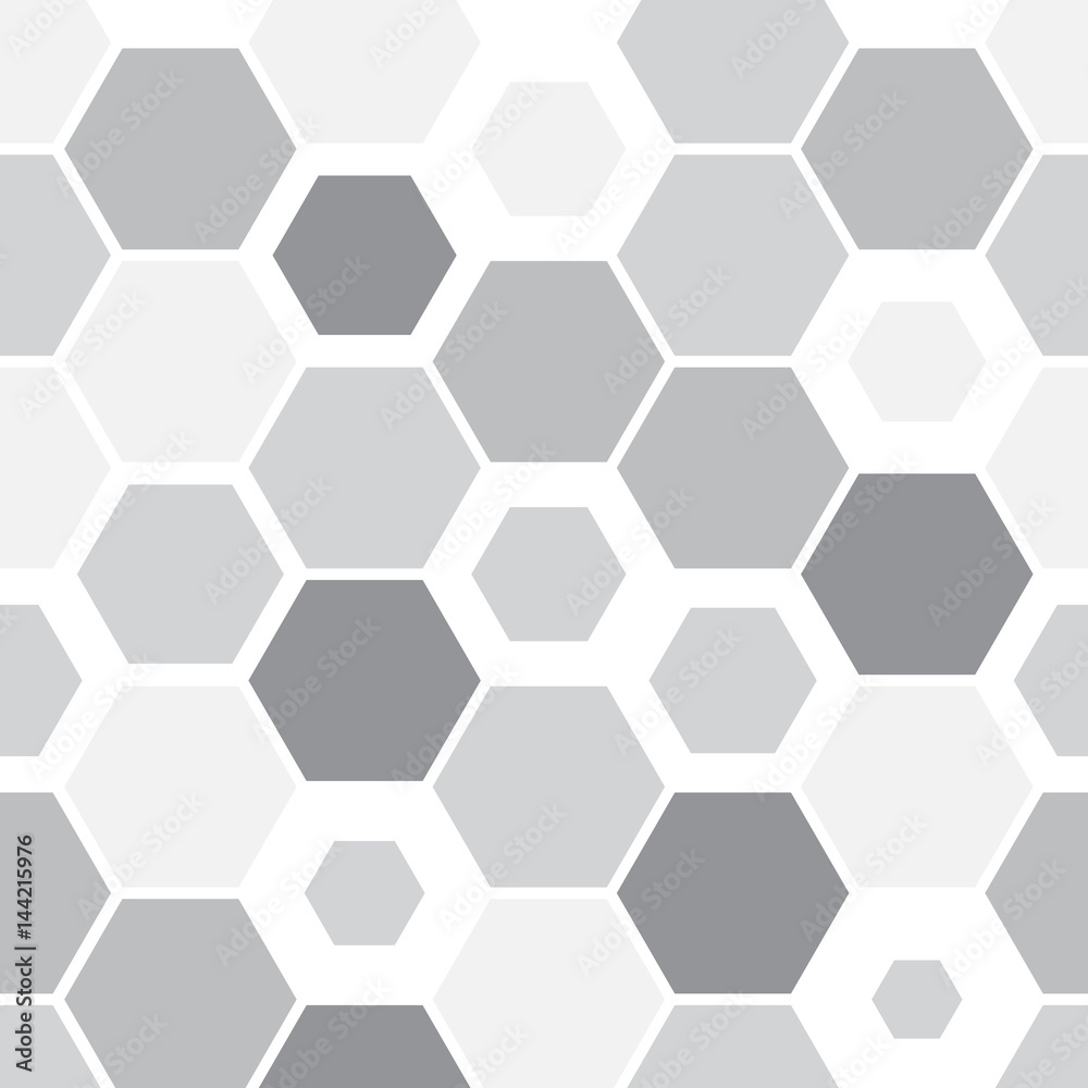 Vector pattern, repeating geometric hexagon, repeating in different ...
