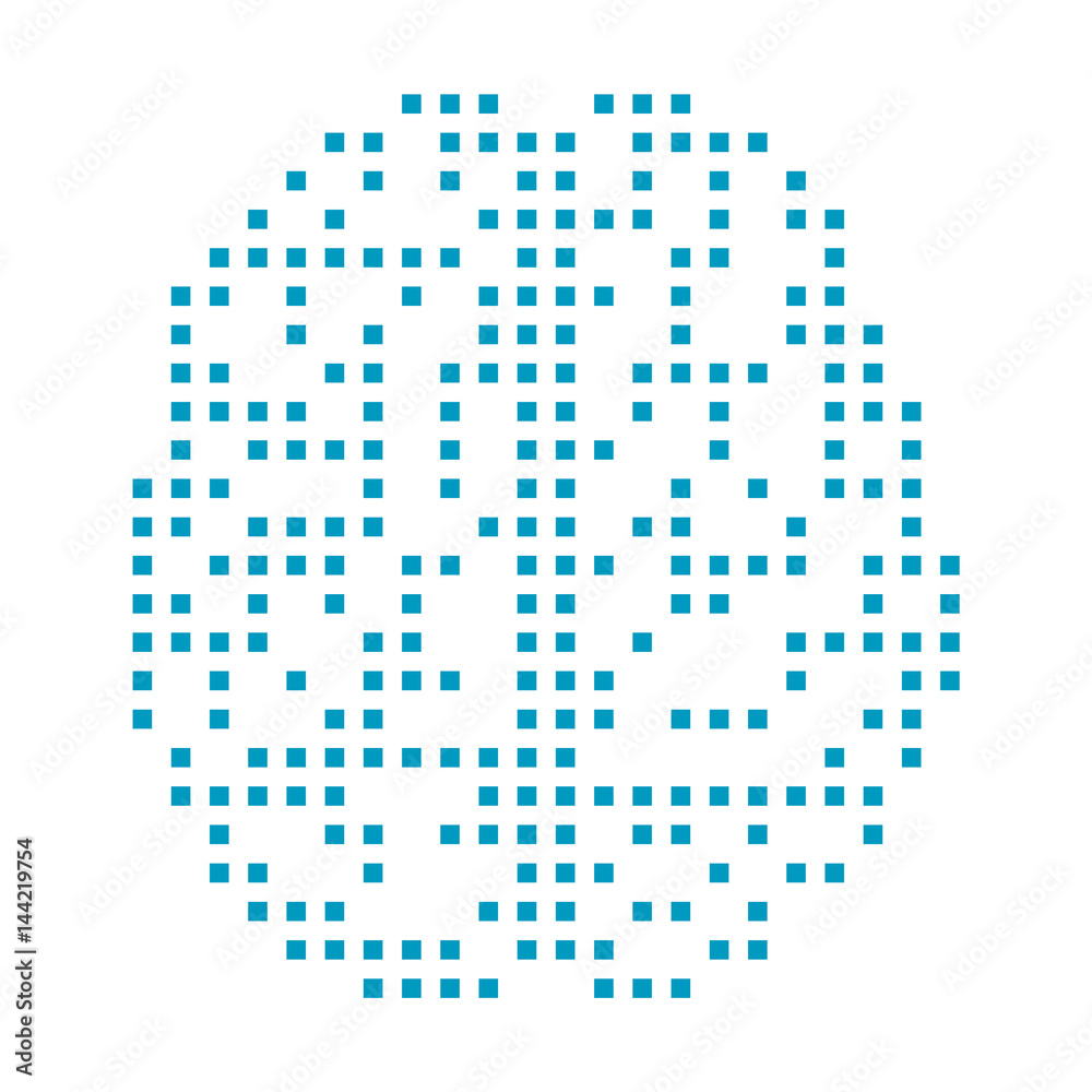 Abstract graph of human brain from points Stock Vector | Adobe Stock