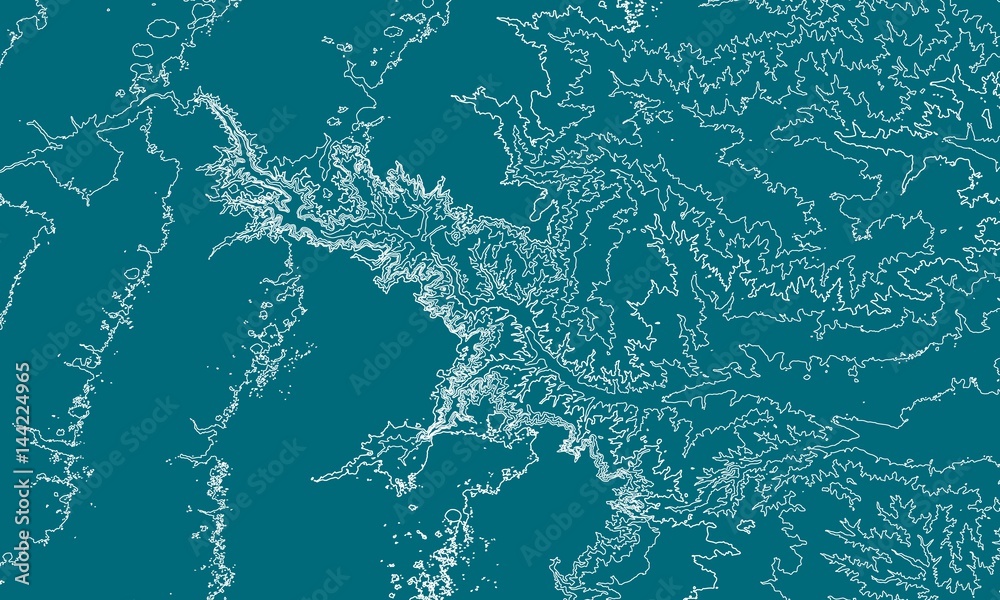 Vector abstract earth relief map. Generated conceptual elevation map ...