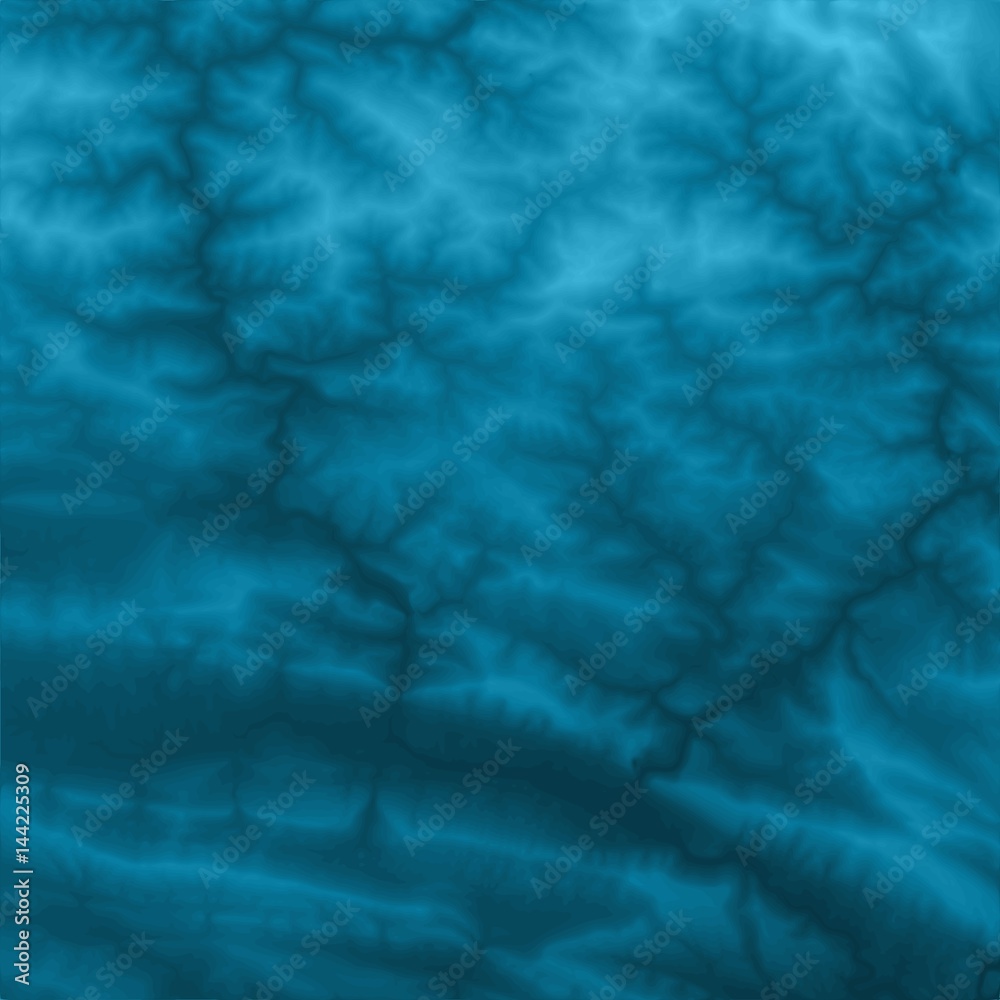 Vector Abstract Earth Relief Map Generated Conceptual Elevation Map Isolines Of Landscape