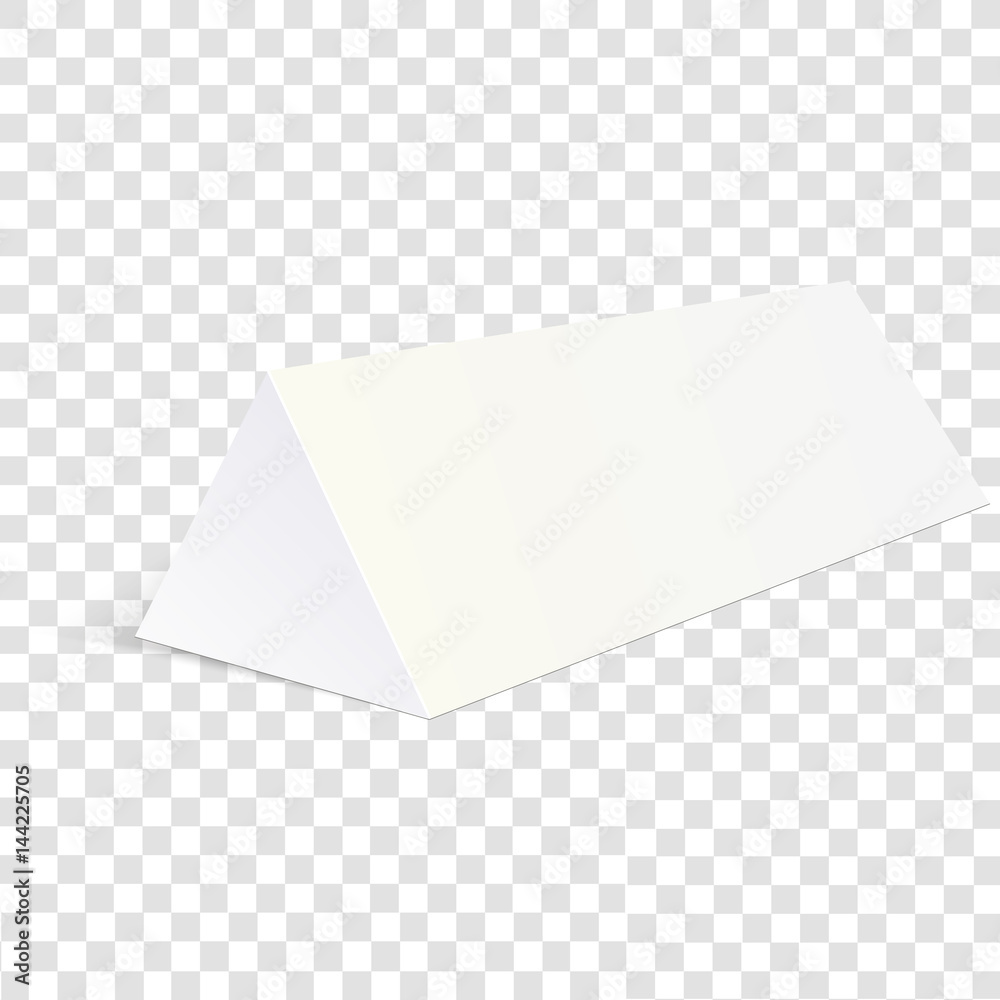 White mock up cardboard triangle box packing for food, gift or other ...