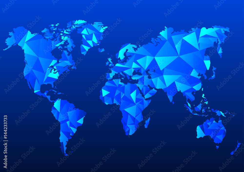 maps of the Earth. world map low poly. Vector illustration Stock Vector ...