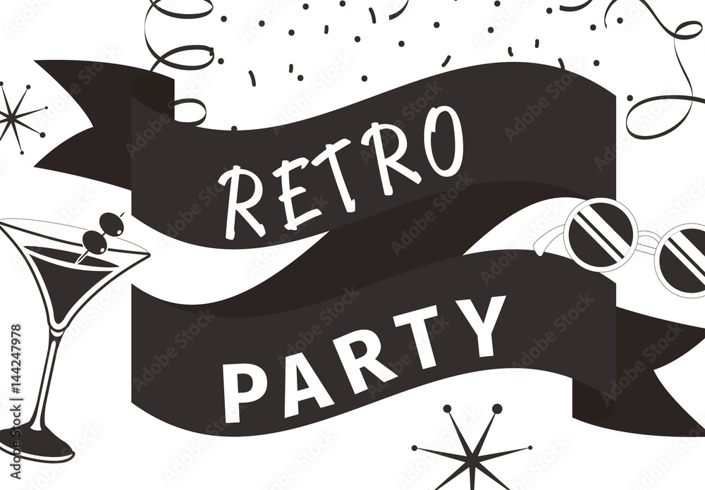 Black and White Retro Illustrated Logo 1 Stock Template | Adobe Stock