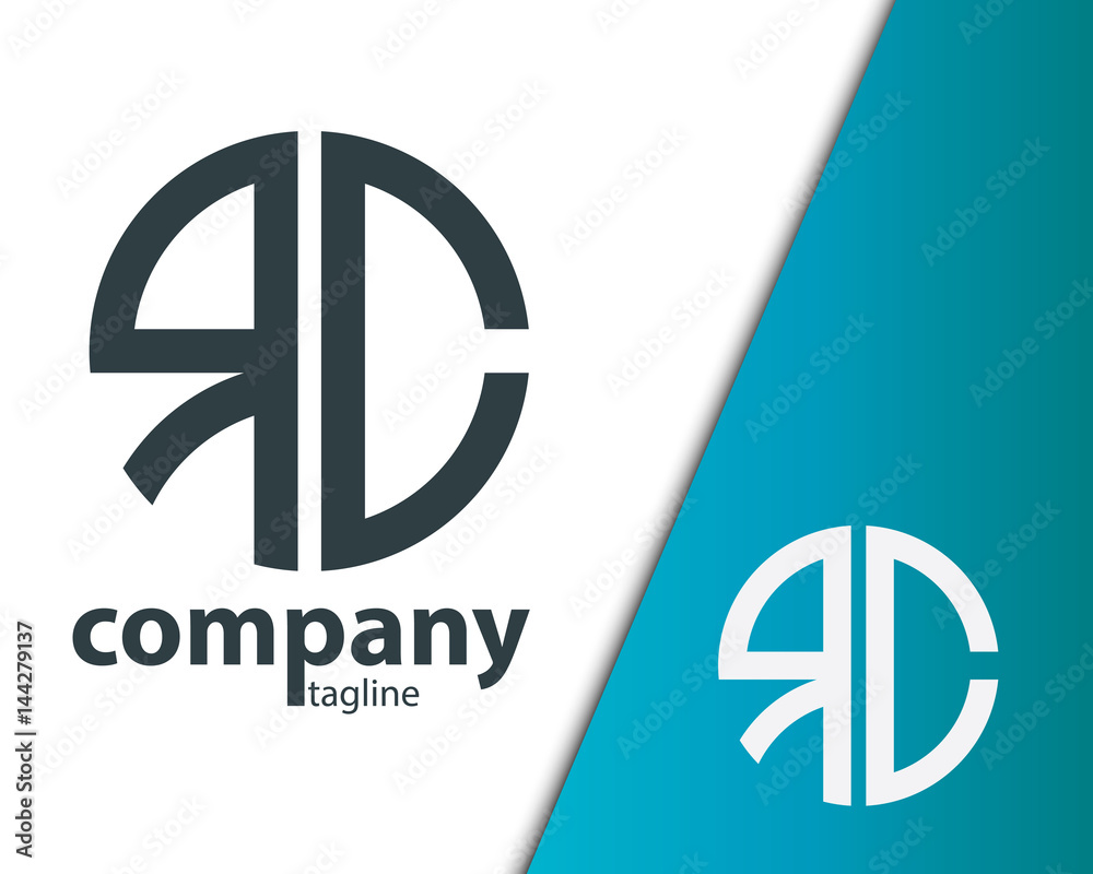 Initial Letter RC With Linked Circle Logo Stock Vector | Adobe Stock