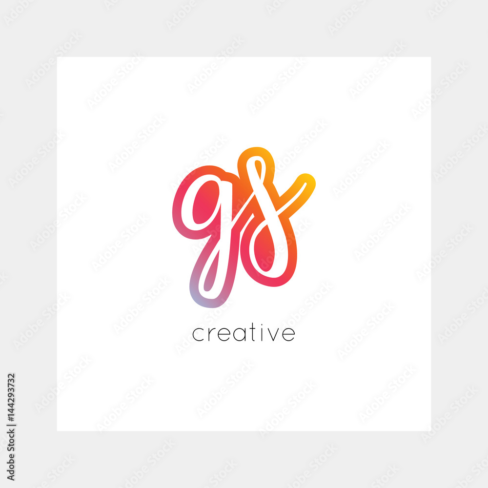 GS logo, vector. Useful as branding, app icon, alphabet combination ...