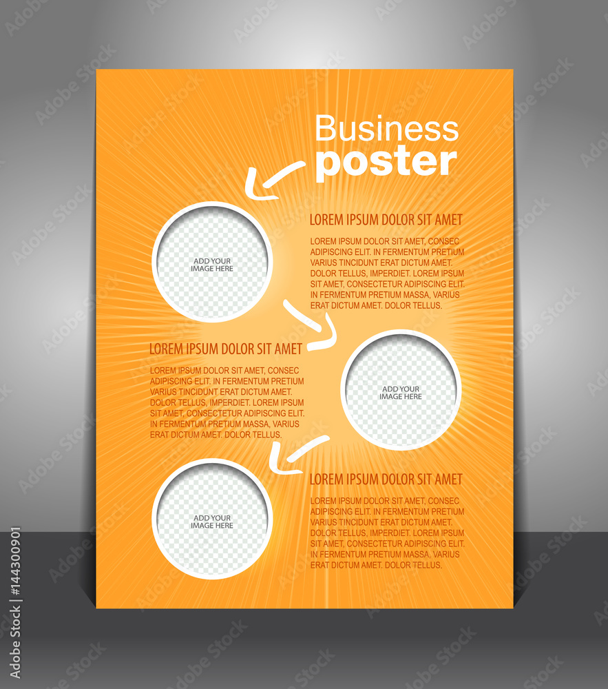 Stylish presentation of business poster. Flyer design content ...