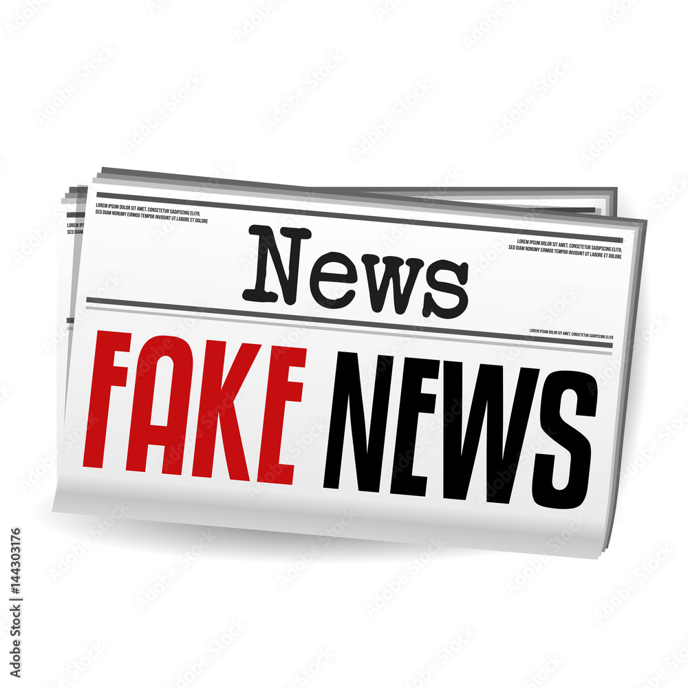 Fake News Newspaper. Eps10 Vector. Stock Vector | Adobe Stock