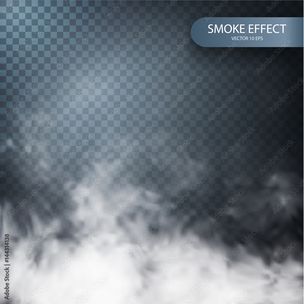 Smoke effect on a transparent vector background Stock Vector | Adobe Stock