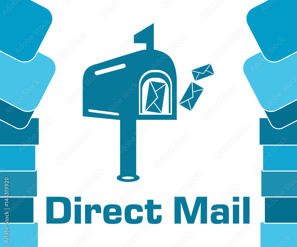 Direct Mail Blue Abstract Shapes Square Stock Illustration | Adobe Stock