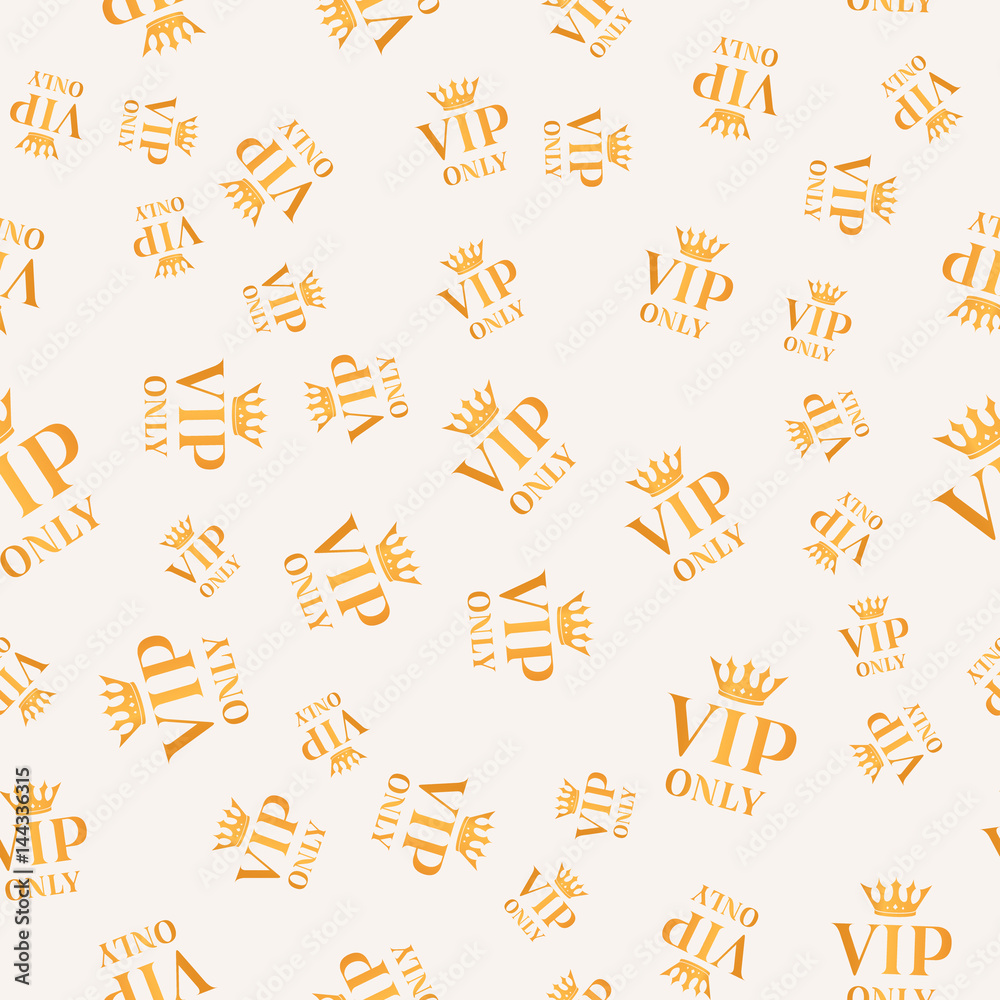 Golden seamless vip only sign background. Vip pattern card design ...