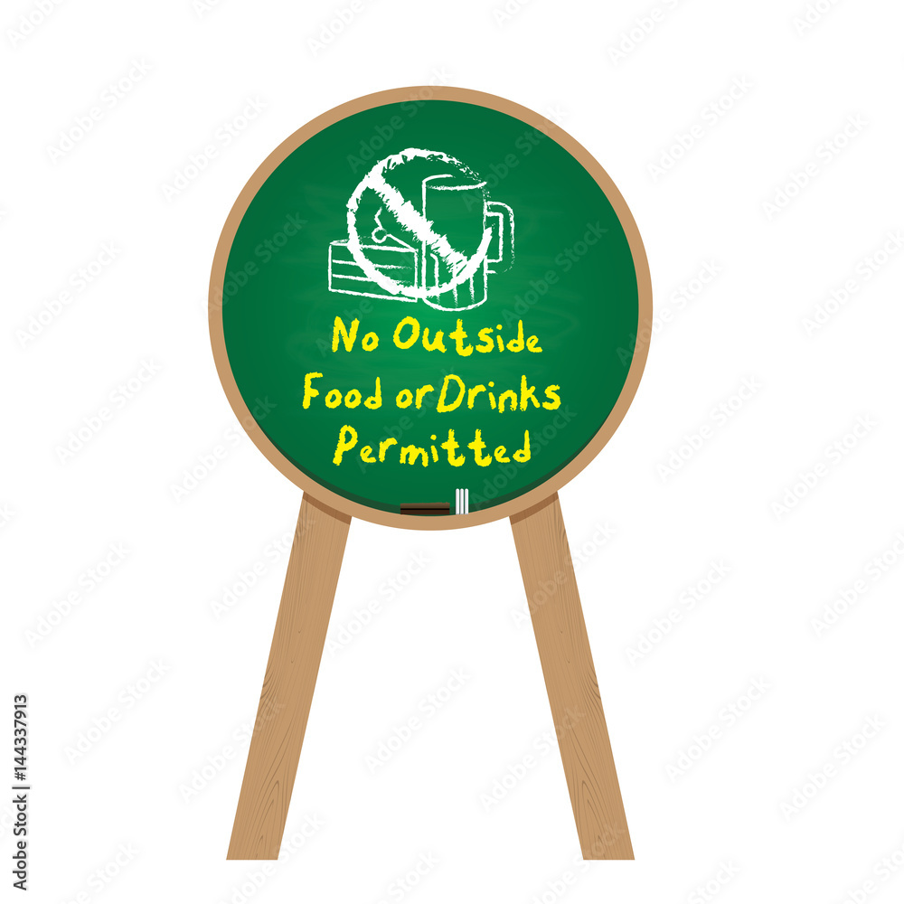 no food and drink allowed symbol written with a chalk style on black ...