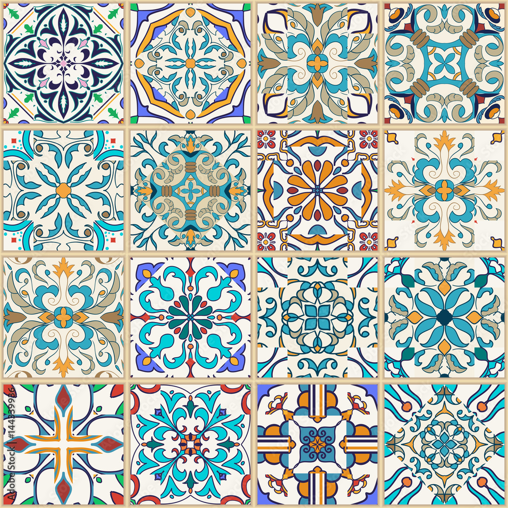 Vector seamless texture. Beautiful patchwork pattern for design and ...