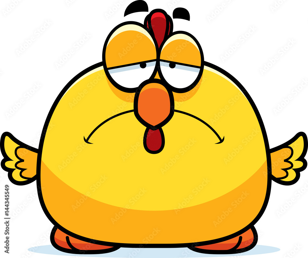 Sad Little Chicken Stock Vector | Adobe Stock