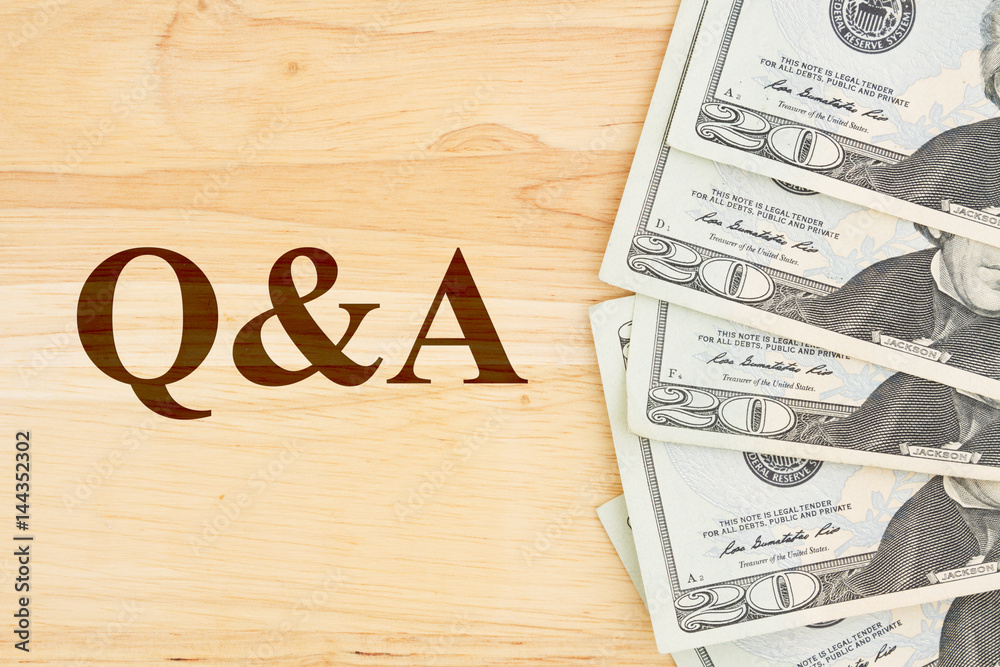 Questions and answer for your money concerns Stock Photo | Adobe Stock