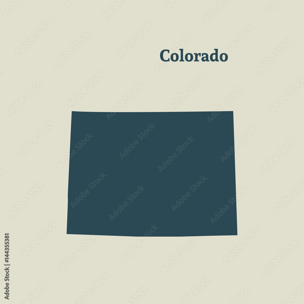 Outline map of Colorado. vector illustration. Stock Vector | Adobe Stock