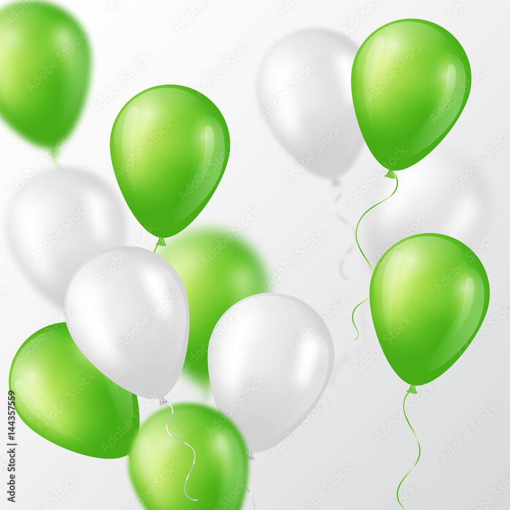 Realistic 3D glossy balloons. Stock Vector | Adobe Stock