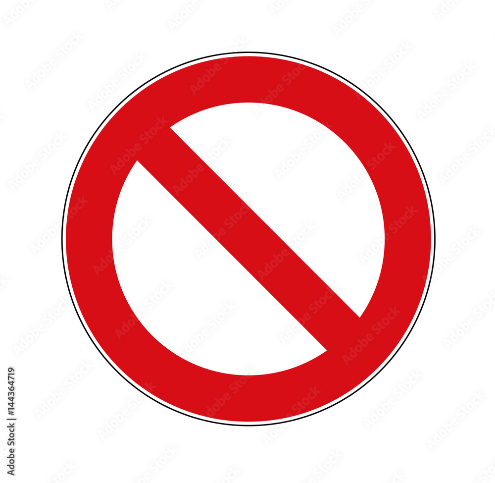 Verbotsschild Stock-Vektorgrafik | Adobe Stock