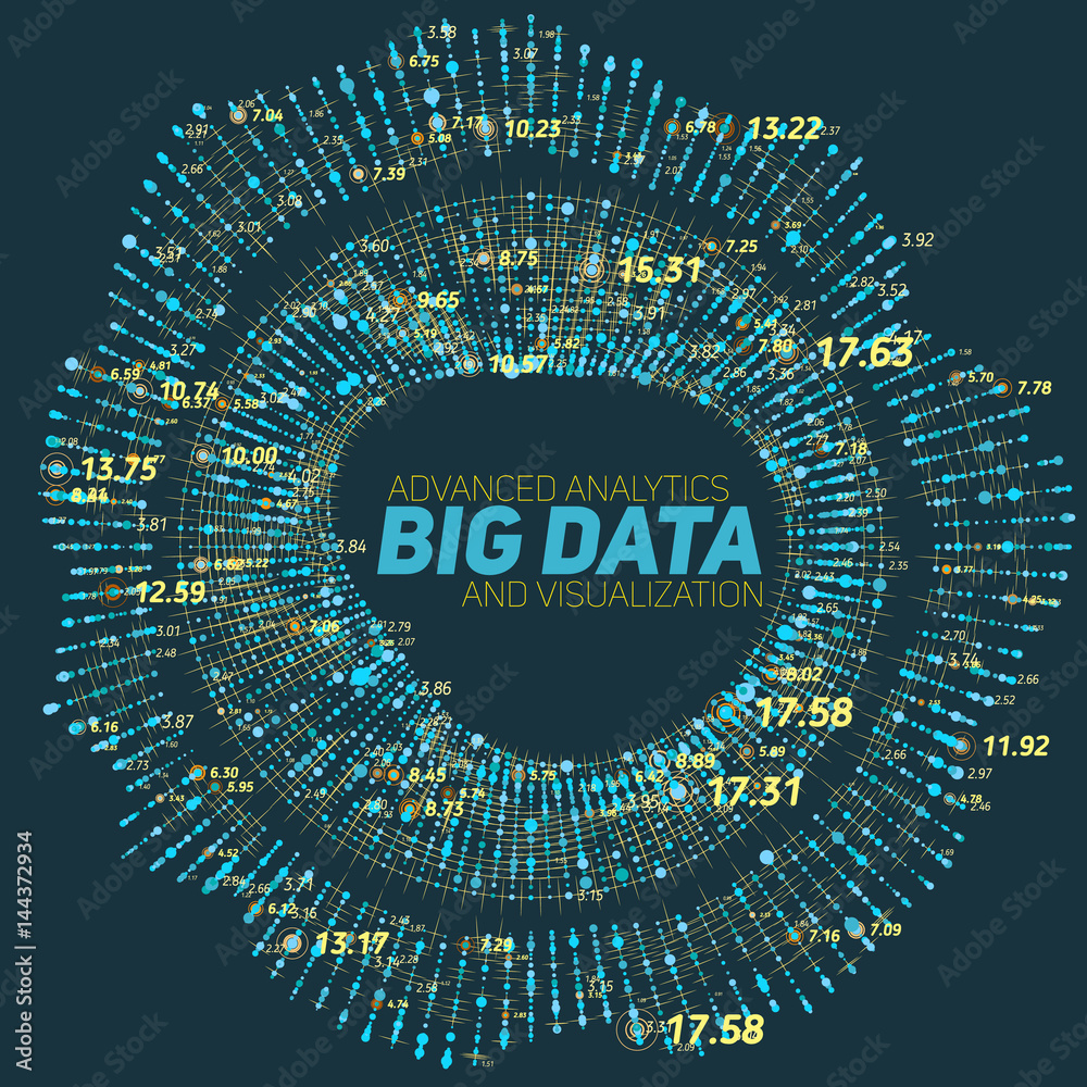 Big data circular visualization. Futuristic infographic. Information ...