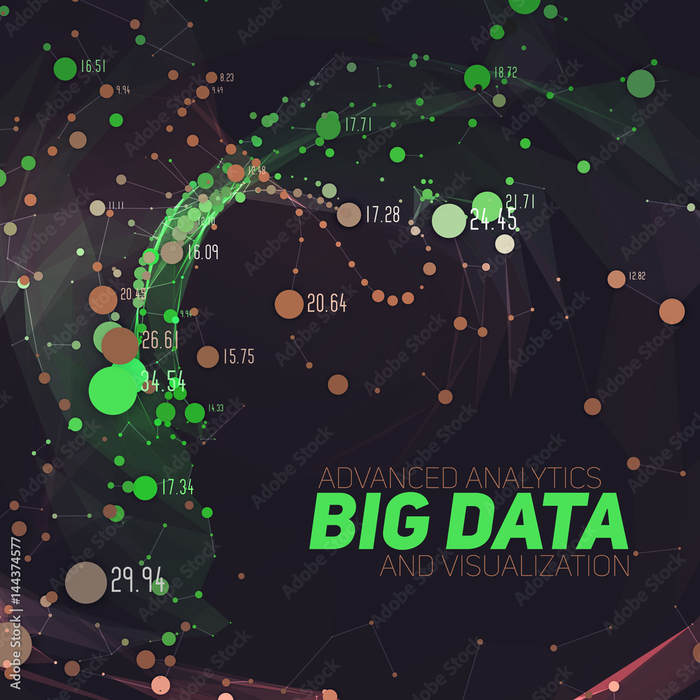 Big data visualization. Futuristic infographic. Information aesthetic design. Visual data ...
